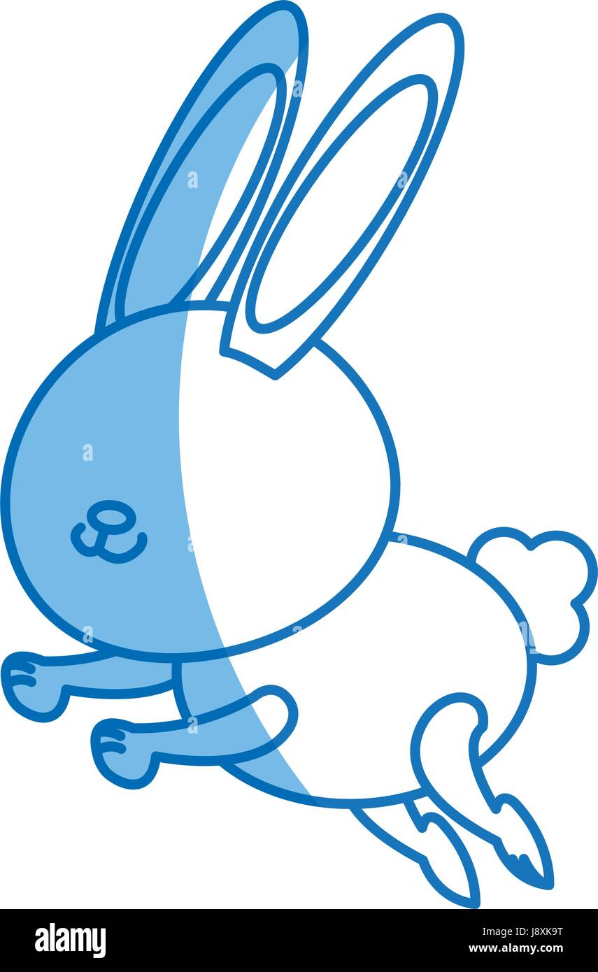 cute cartoon rabbit wildlife animal speed Stock Vector Image & Art - Alamy
