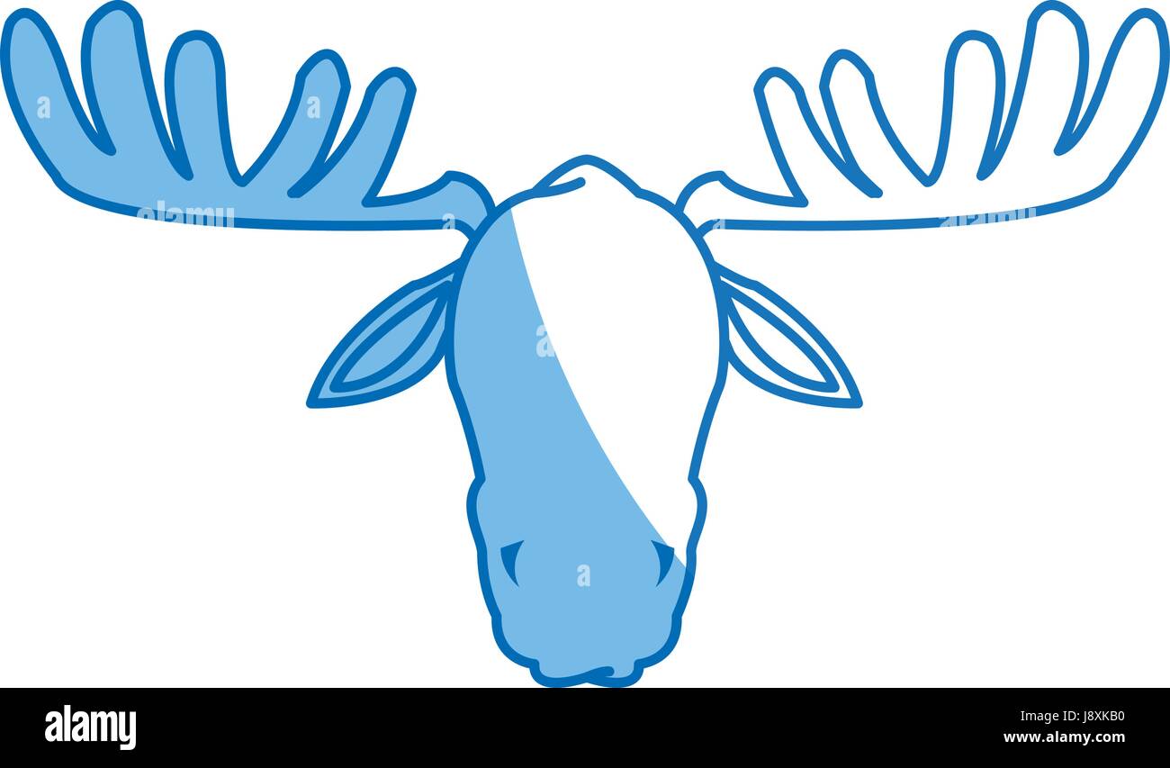 moose antler animal natural wildlife image Stock Vector Image & Art - Alamy