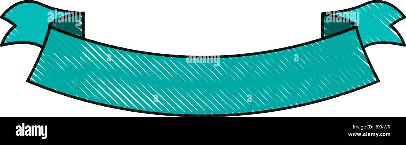 ribbon banner celebration decoration party icon Stock Vector Image ...