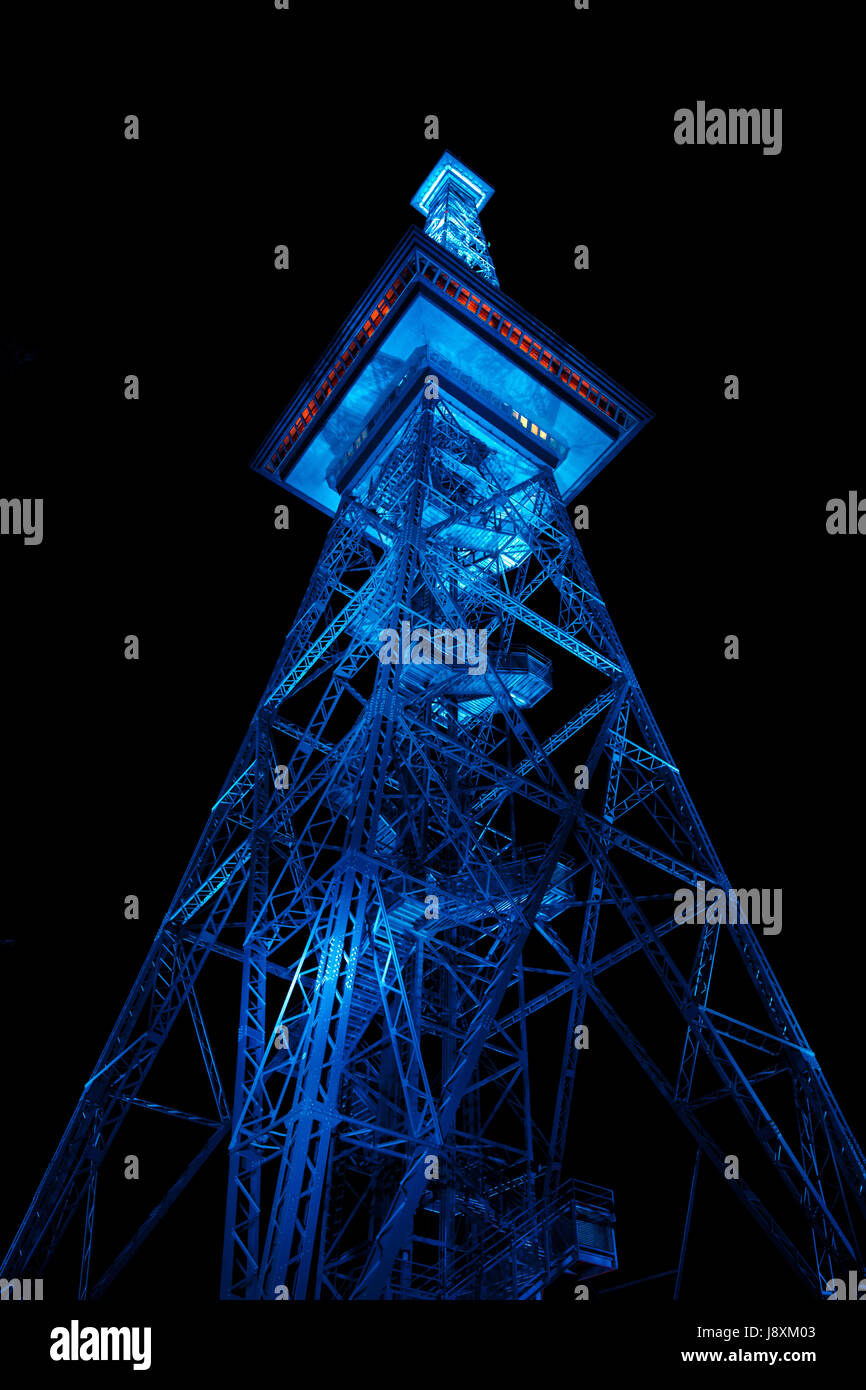 the blue radio tower Stock Photo - Alamy