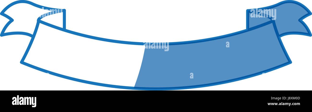 ribbon banner celebration decoration party icon Stock Vector Image ...