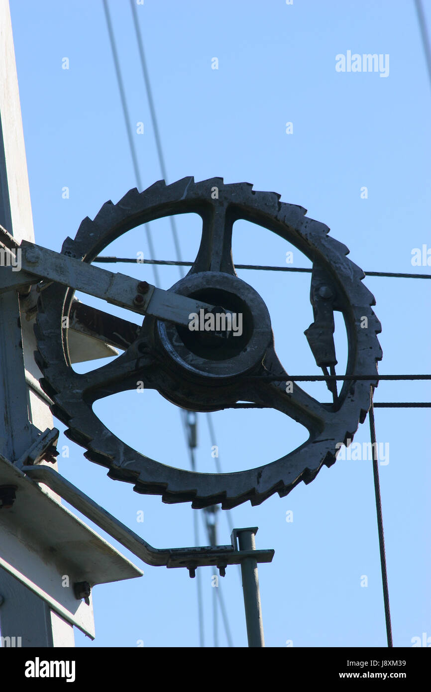 wheel, cogwheel, mechanics, mechanism, cable, current conduction ...