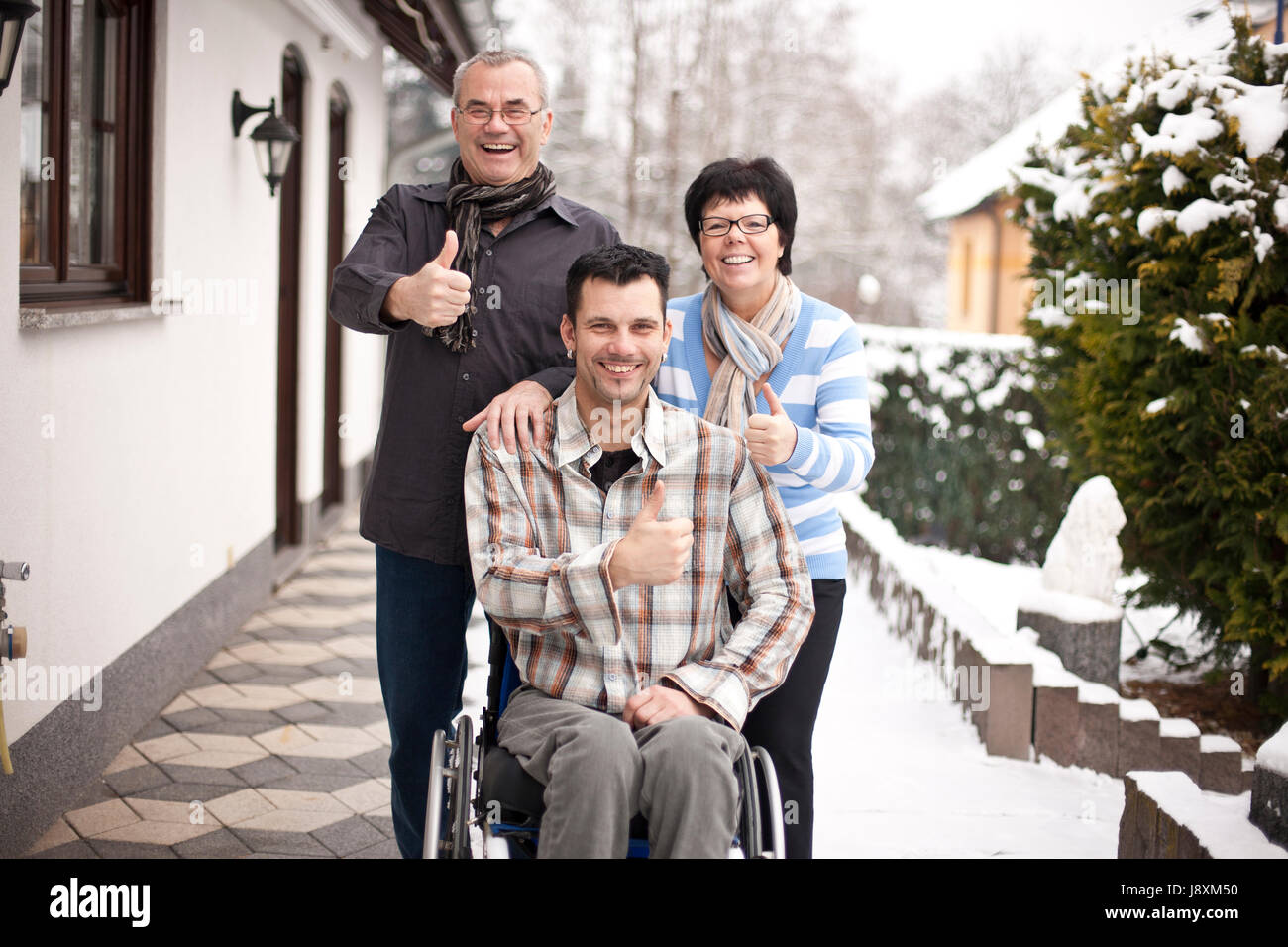 wheelchair, care, integration, success, familiy, family, disability ...