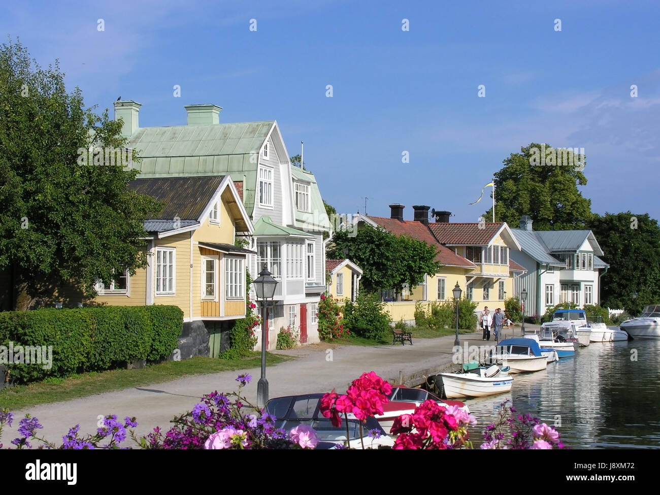 sweden, channel, scandinavia, tree, trees, coloured, colourful ...