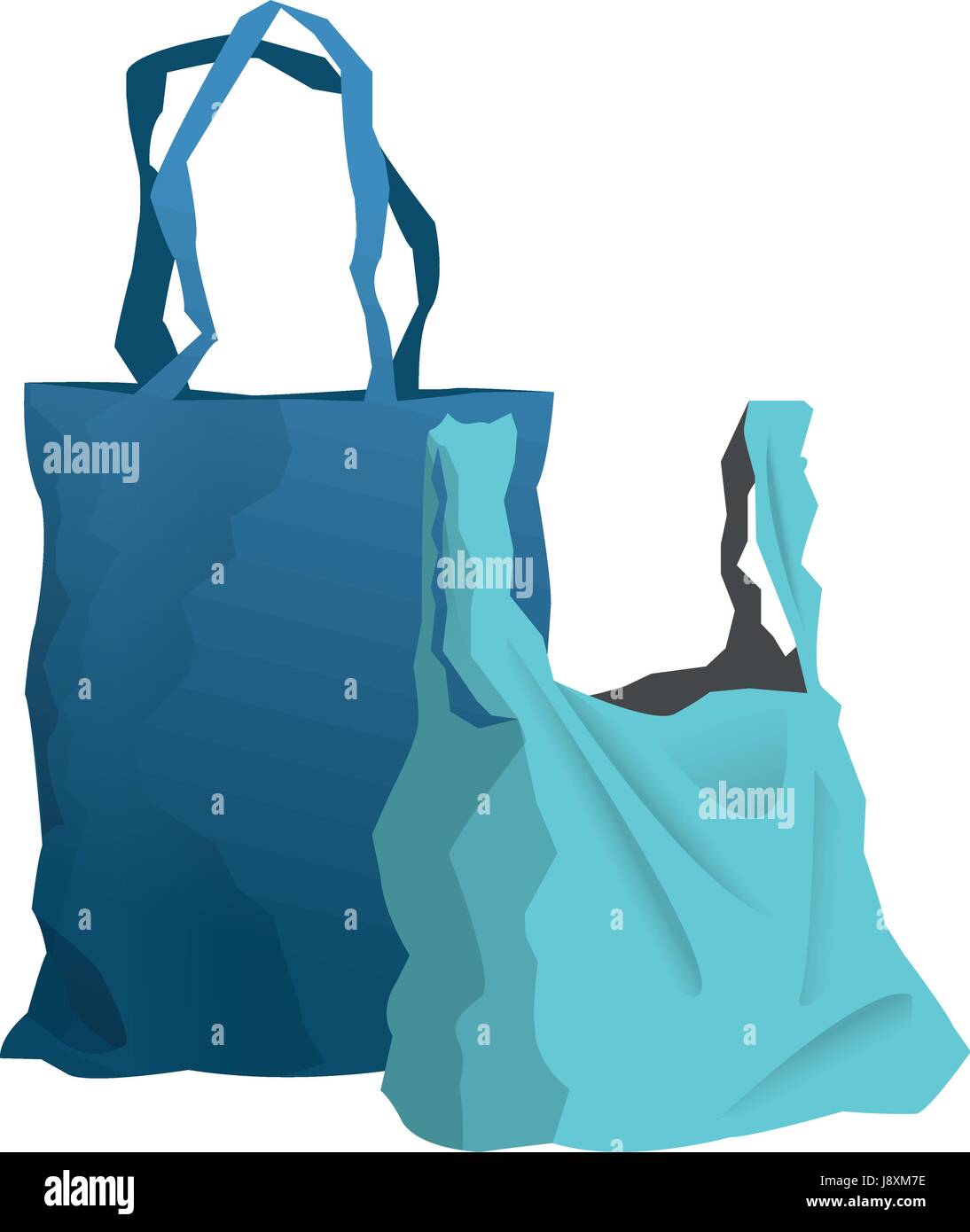 disposable plastic bag package with handles, empty design Stock Vector ...