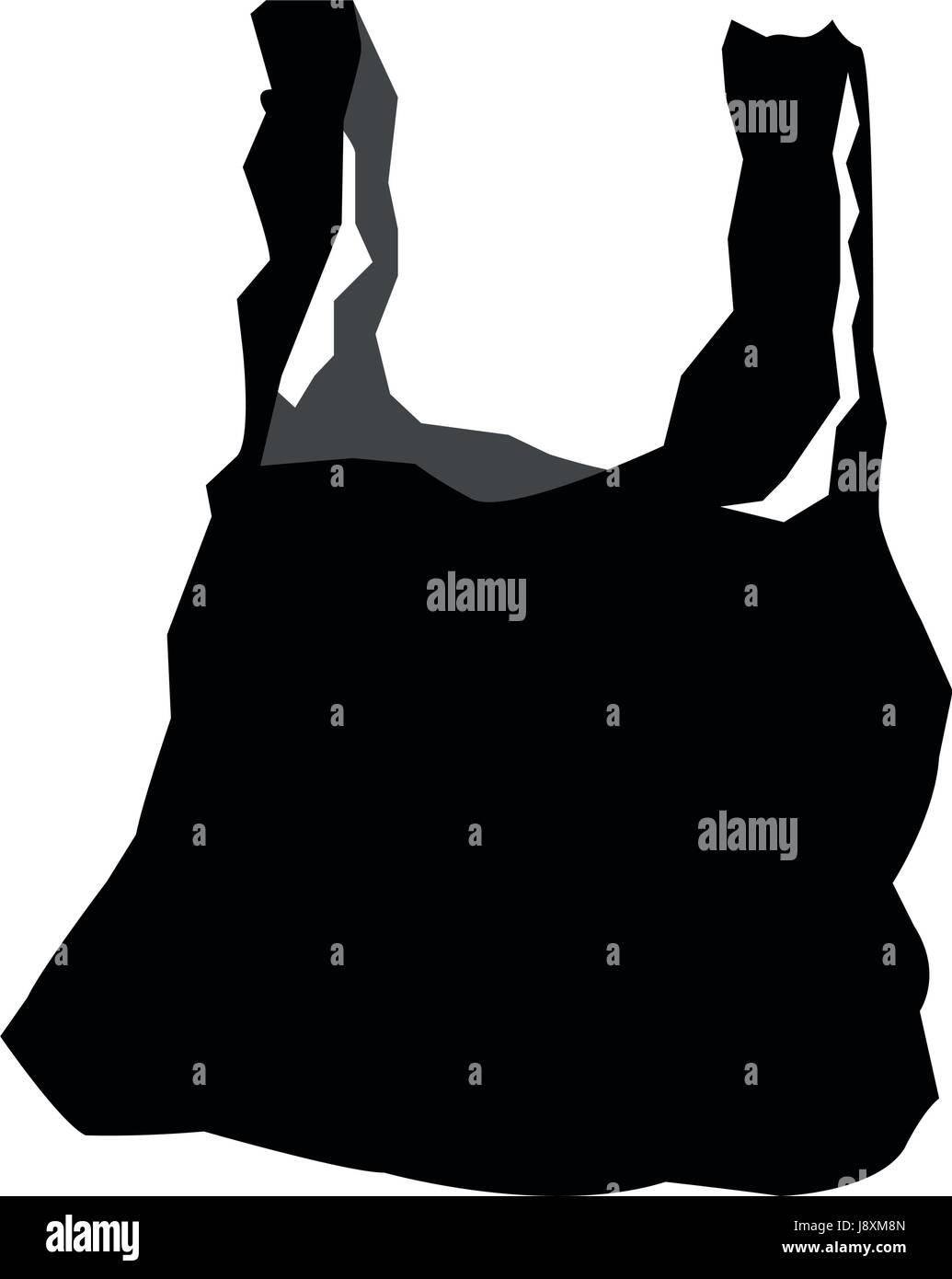 disposable plastic bag package with handles, empty design Stock Vector ...