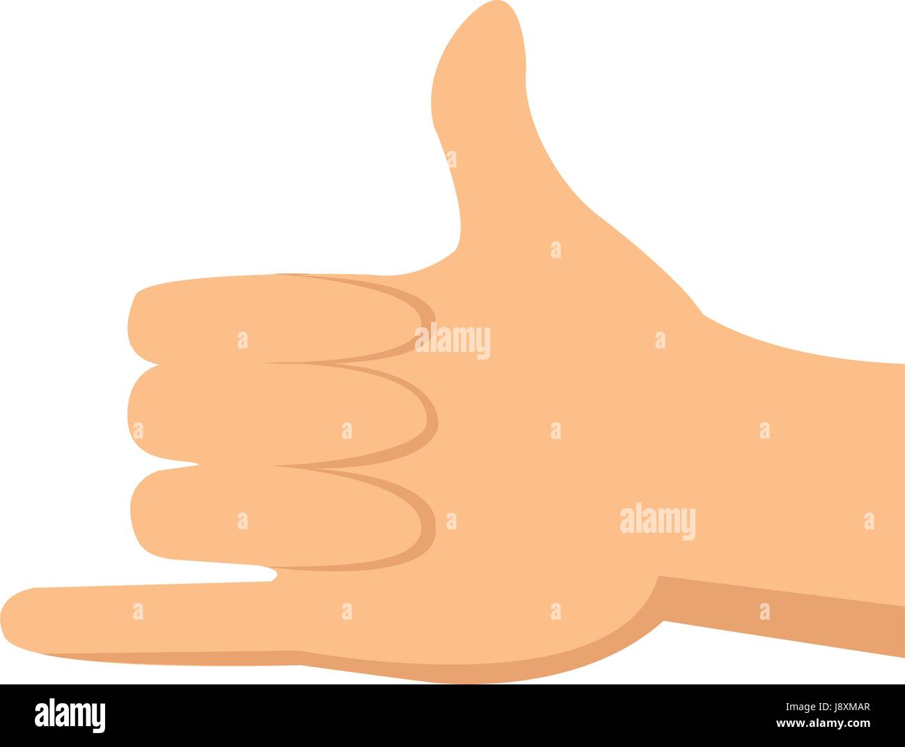 cartoon hand man shaka gesture icon Stock Vector Image & Art - Alamy
