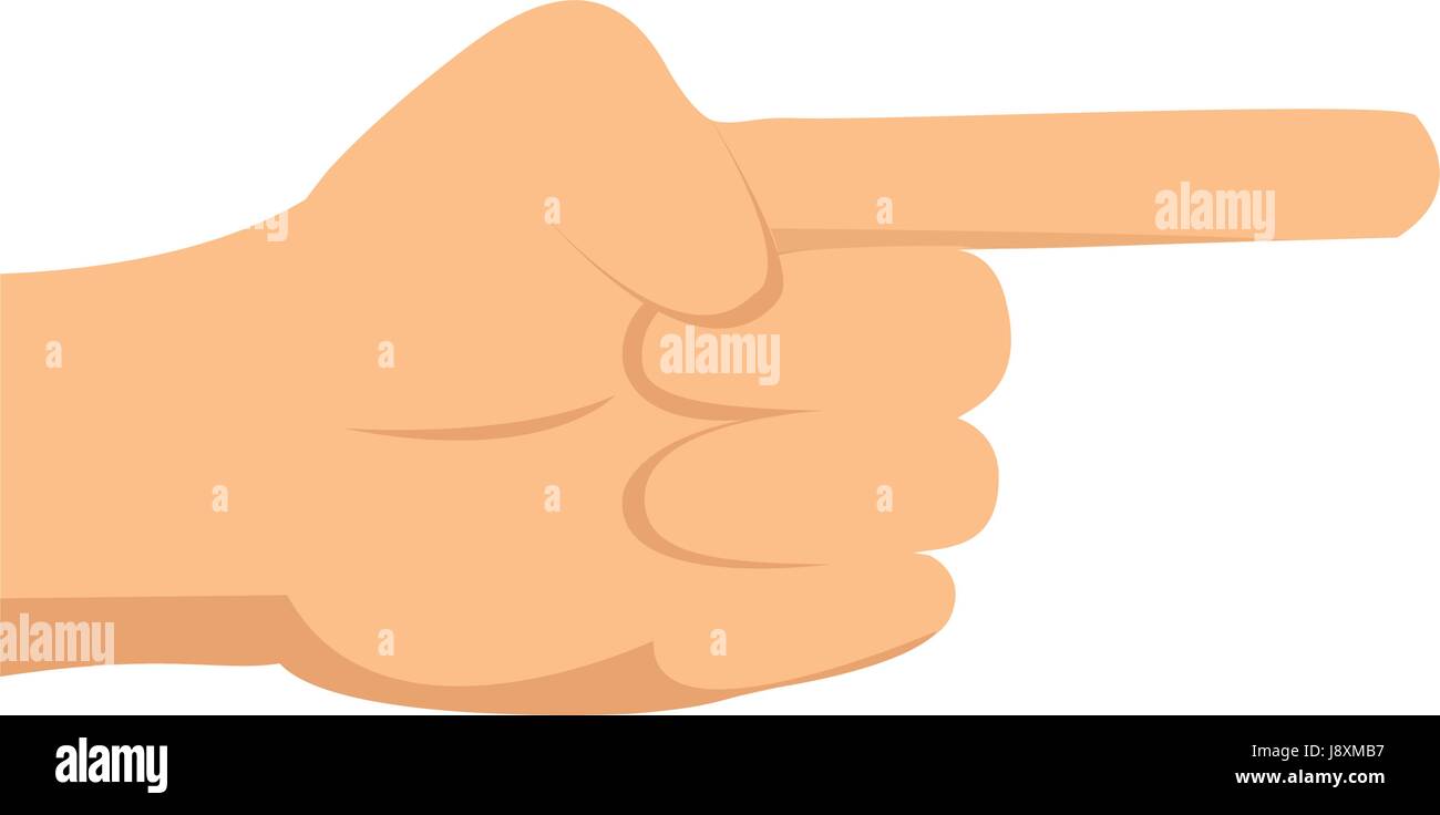 cartoon man hand pointing gesture Stock Vector Image & Art - Alamy