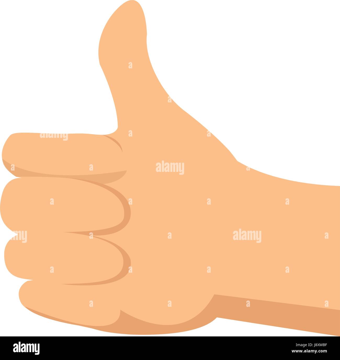cartoon man hand like gesture vector illustration Stock Vector Image ...