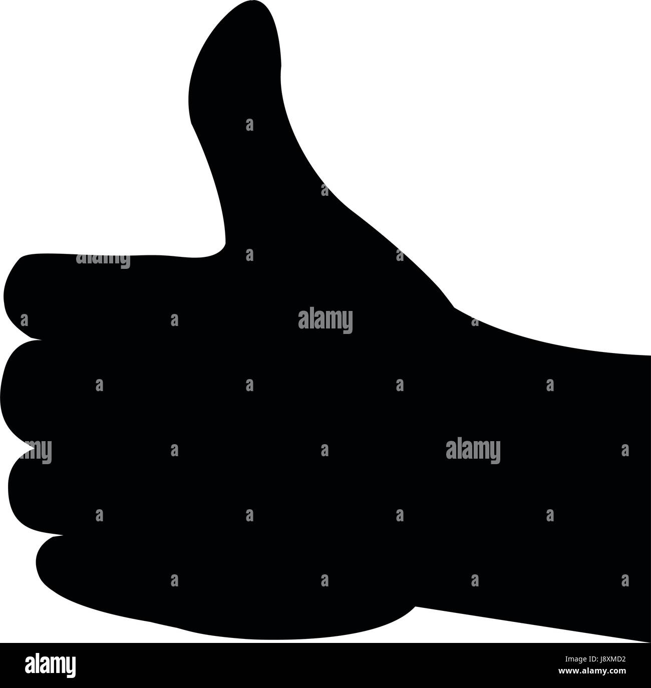 silhouette like man hand gesture vector illustration Stock Vector Image ...
