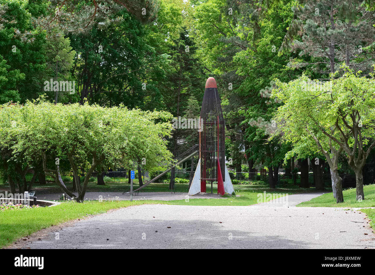 Space shuttle slide at the park Stock Photo - Alamy