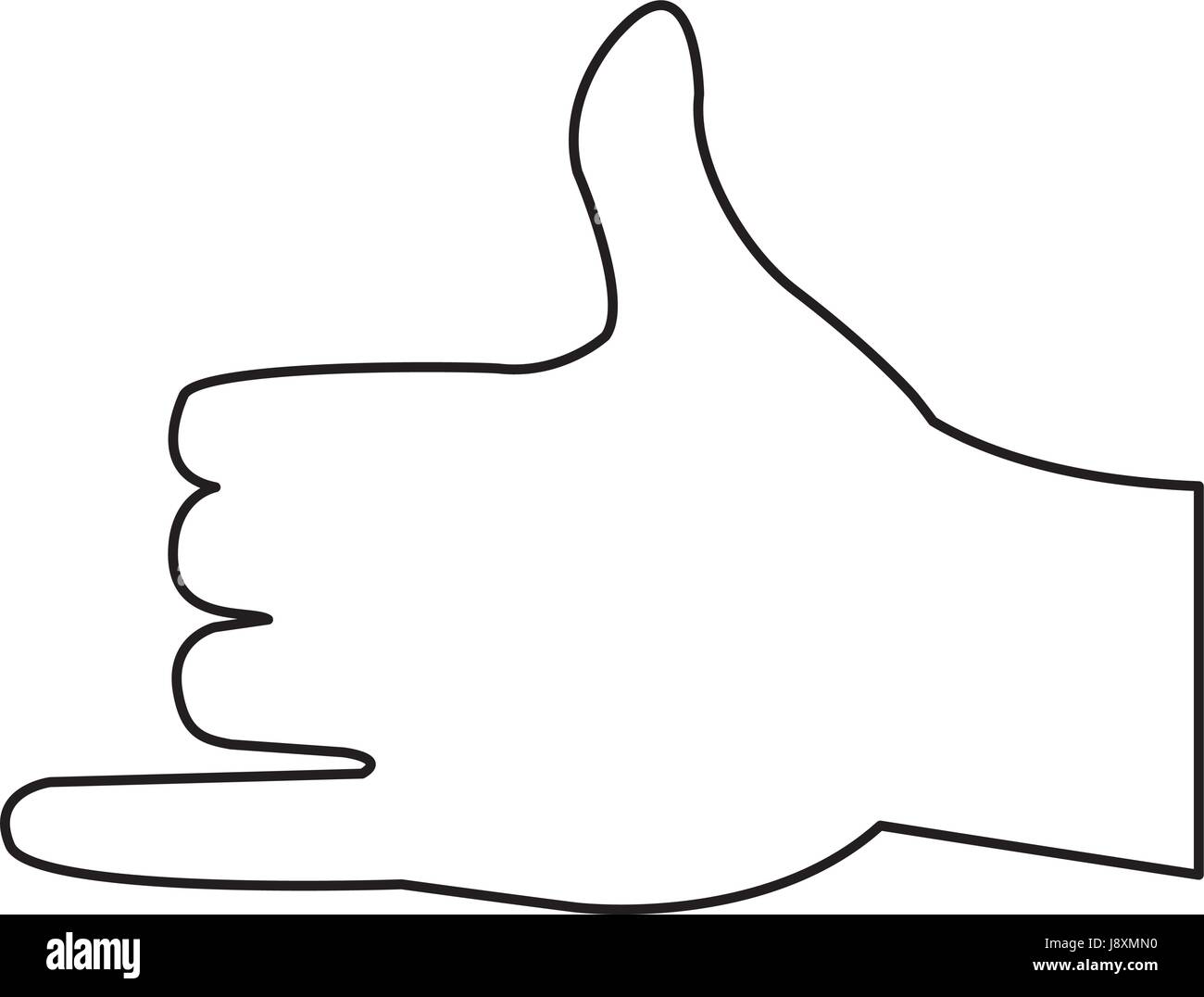 cartoon hand man shaka gesture icon Stock Vector Image & Art - Alamy
