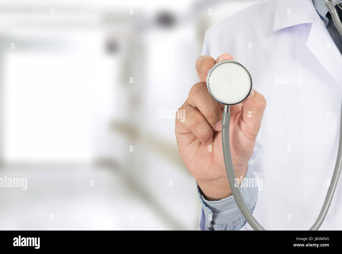 Doctor with stethoscope. doctor hard working. man doctor concept in ...