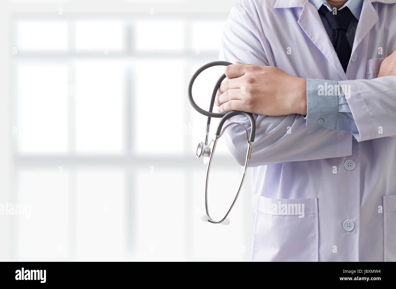 Doctor with stethoscope. doctor hard working. man doctor concept in ...