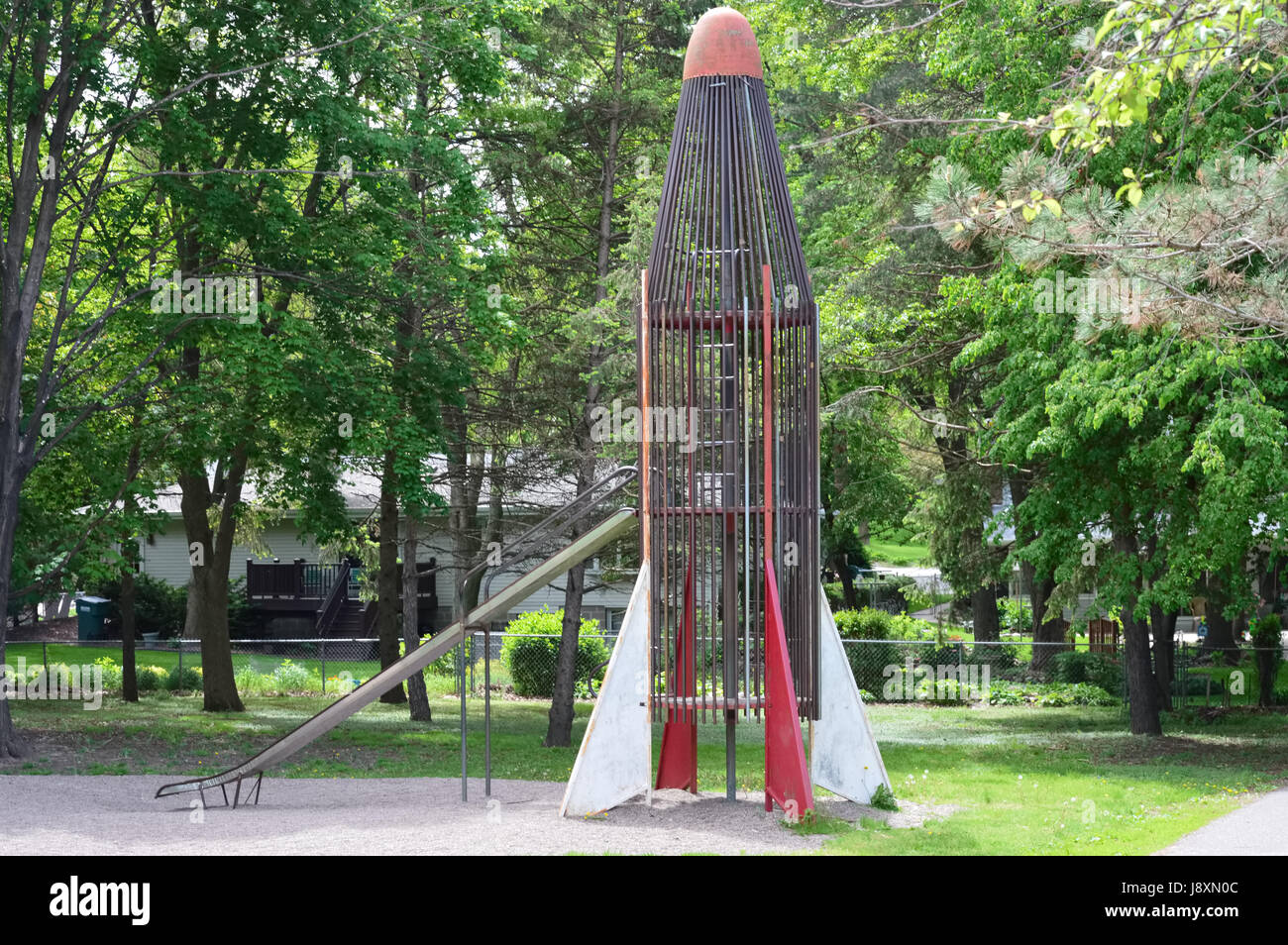 Space shuttle slide at the park Stock Photo - Alamy