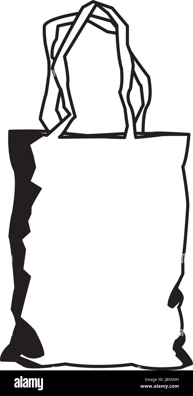 disposable plastic bag package with handles, empty design Stock Vector ...