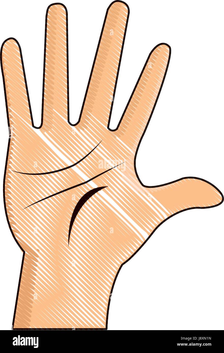 Kid hand showing one finger Stock Vector Images - Alamy