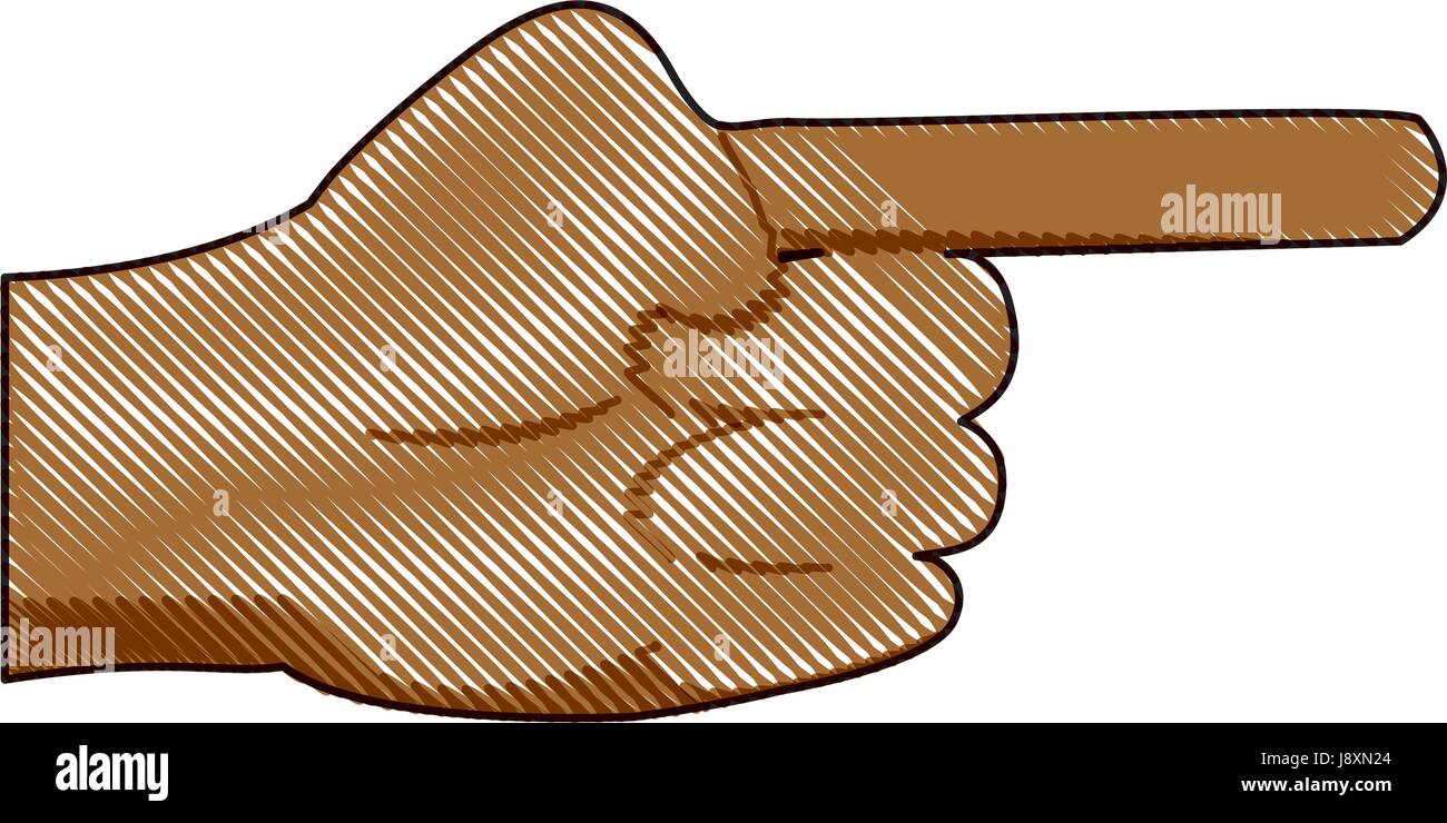 drawing hand man pointing gesture Stock Vector Image & Art - Alamy