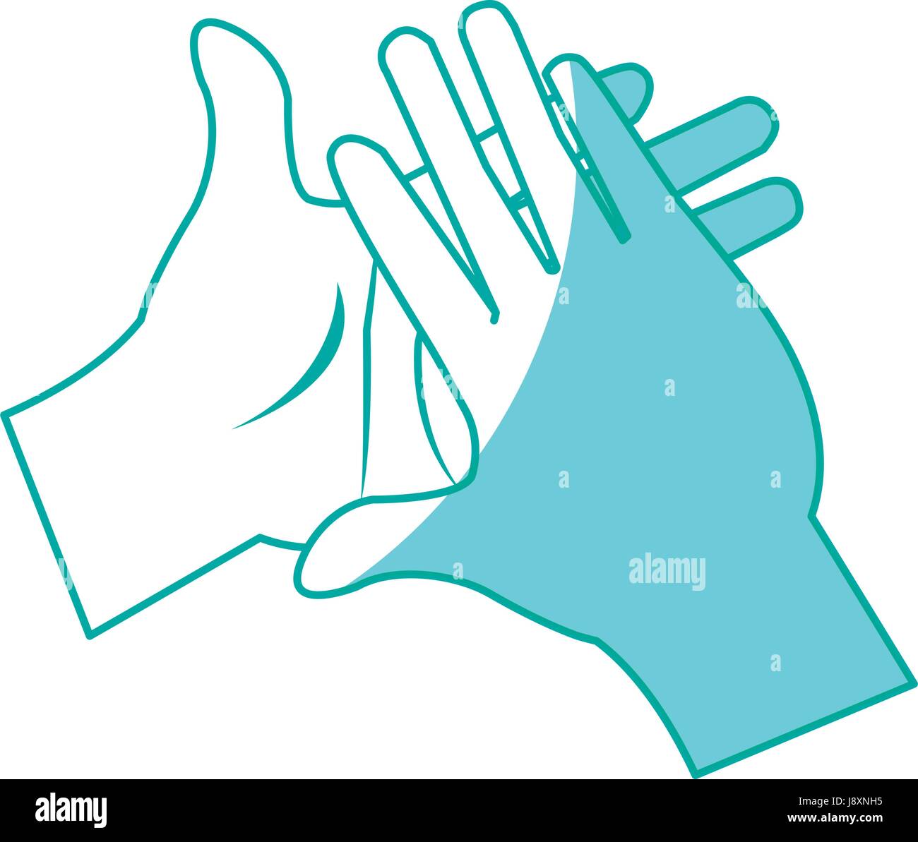 drawing hand man clap gesture icon Stock Vector Image & Art - Alamy