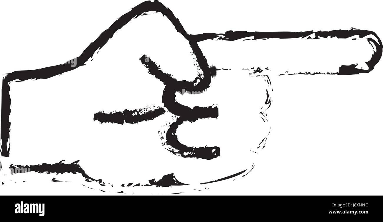 Image pointing male hand Stock Vector Images - Alamy