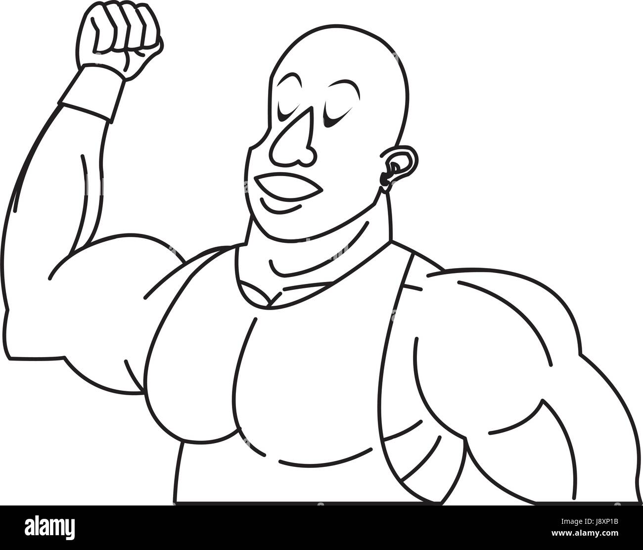 Strong man mustache circus character hi-res stock photography and ...