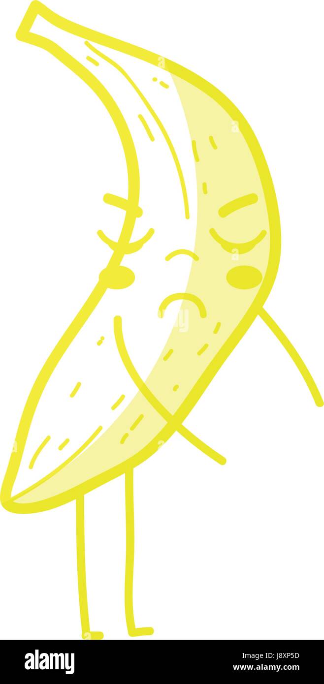 kawaii cute angry banana fruit Stock Vector Image & Art - Alamy