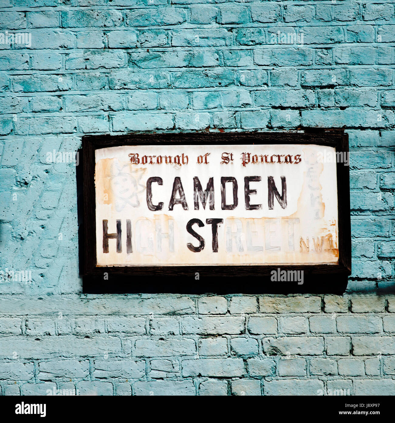 London Street Sign, Camden High Street, Borough of Camden Stock Photo ...