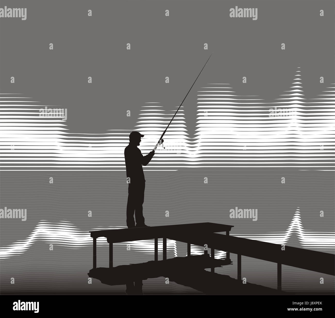 blue, fish, fishing, fisherman, daytime, activity, angler, blue, humans ...