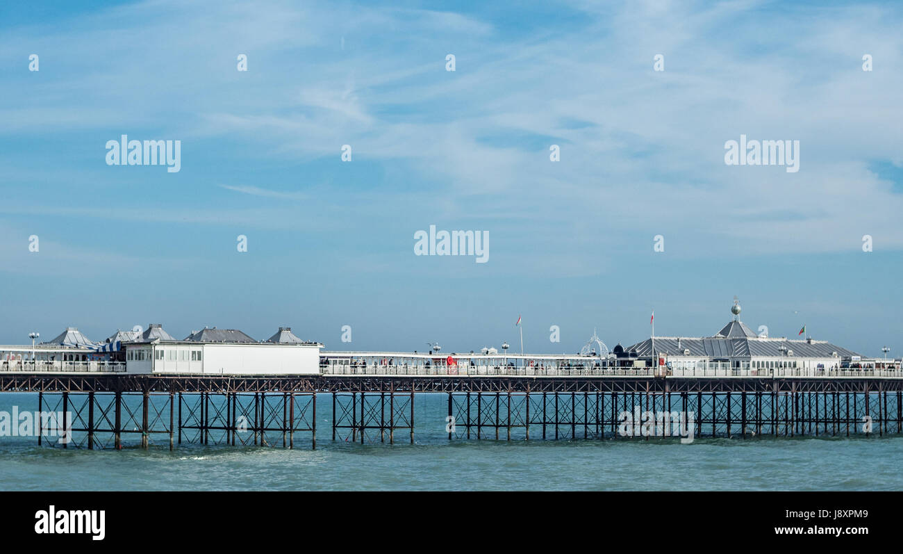 View of the Victorian Brighton Pier, also known as the Palace Pier ...