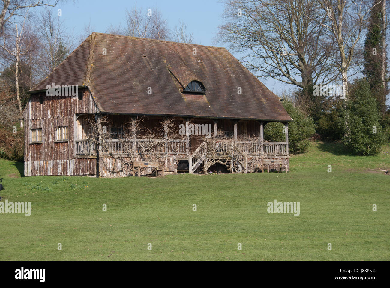 cottage, house, building, historical, england, style of construction ...