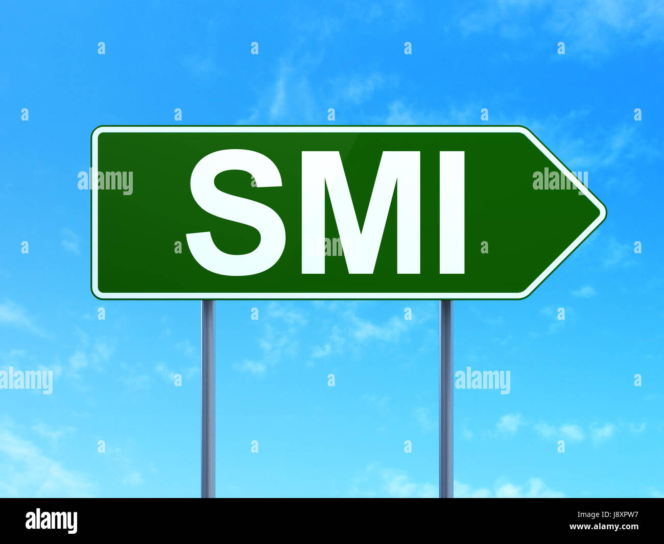 Stock market indexes concept: SMI on road sign background Stock Photo ...