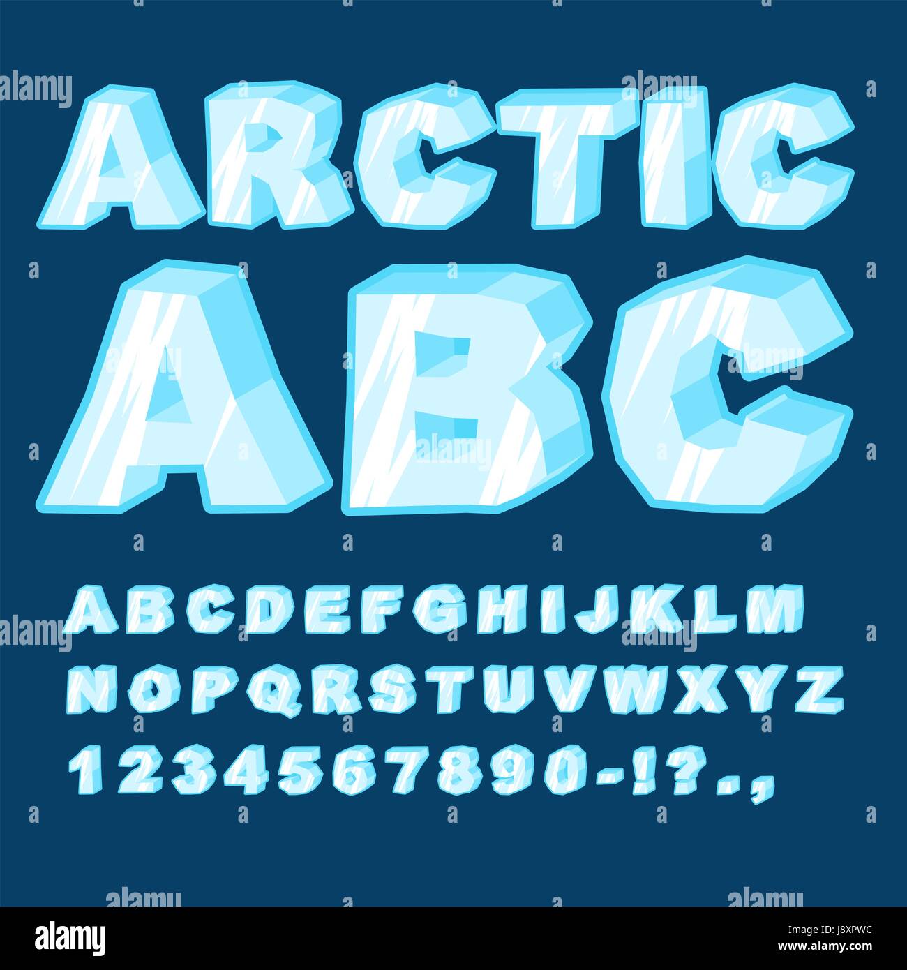 Ice alphabet collection ice letters hi-res stock photography and images ...
