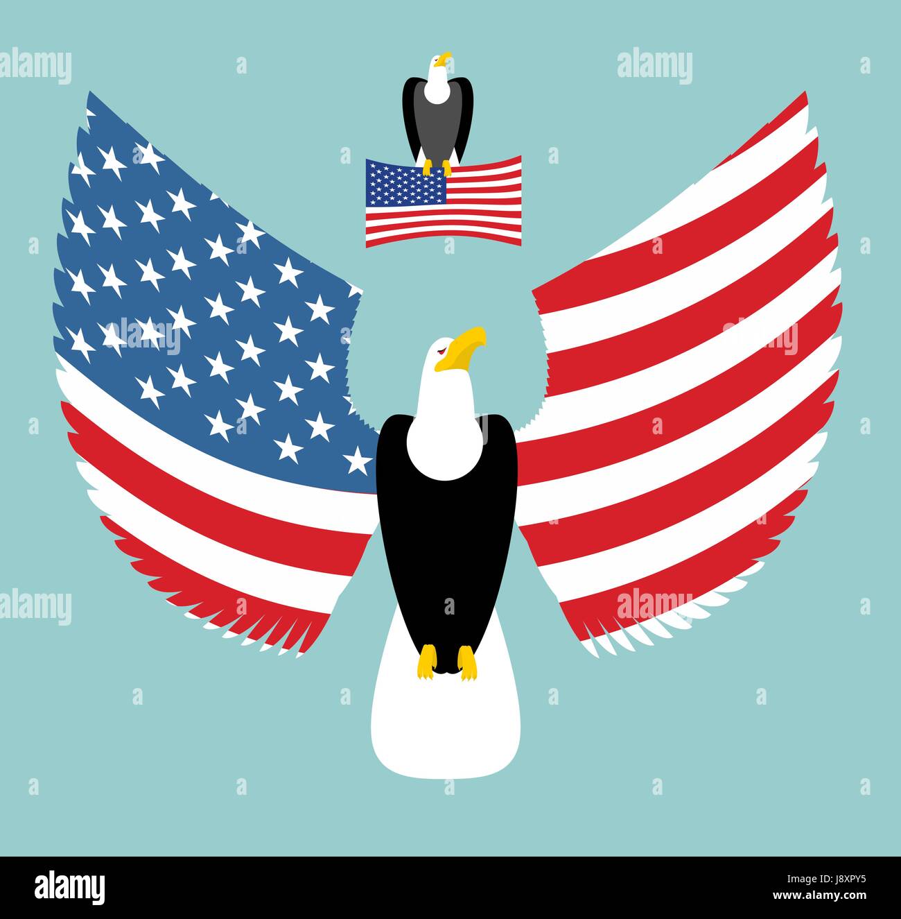 Symbols america flag bald eagle hi-res stock photography and images - Alamy