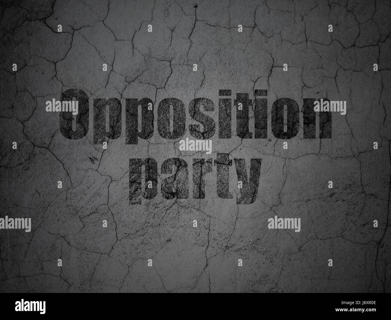 Political concept: Opposition Party on grunge wall background Stock ...