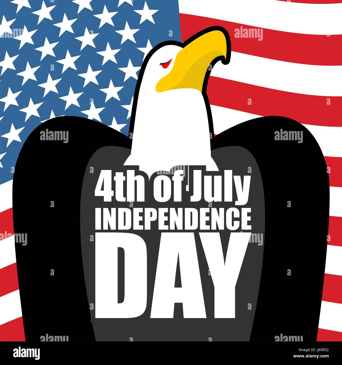 Independence Day in America. Eagle and USA flag. State patriotic ...