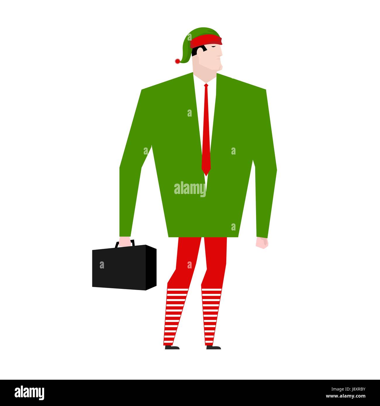 Santa claus suitcase Stock Vector Images - Alamy