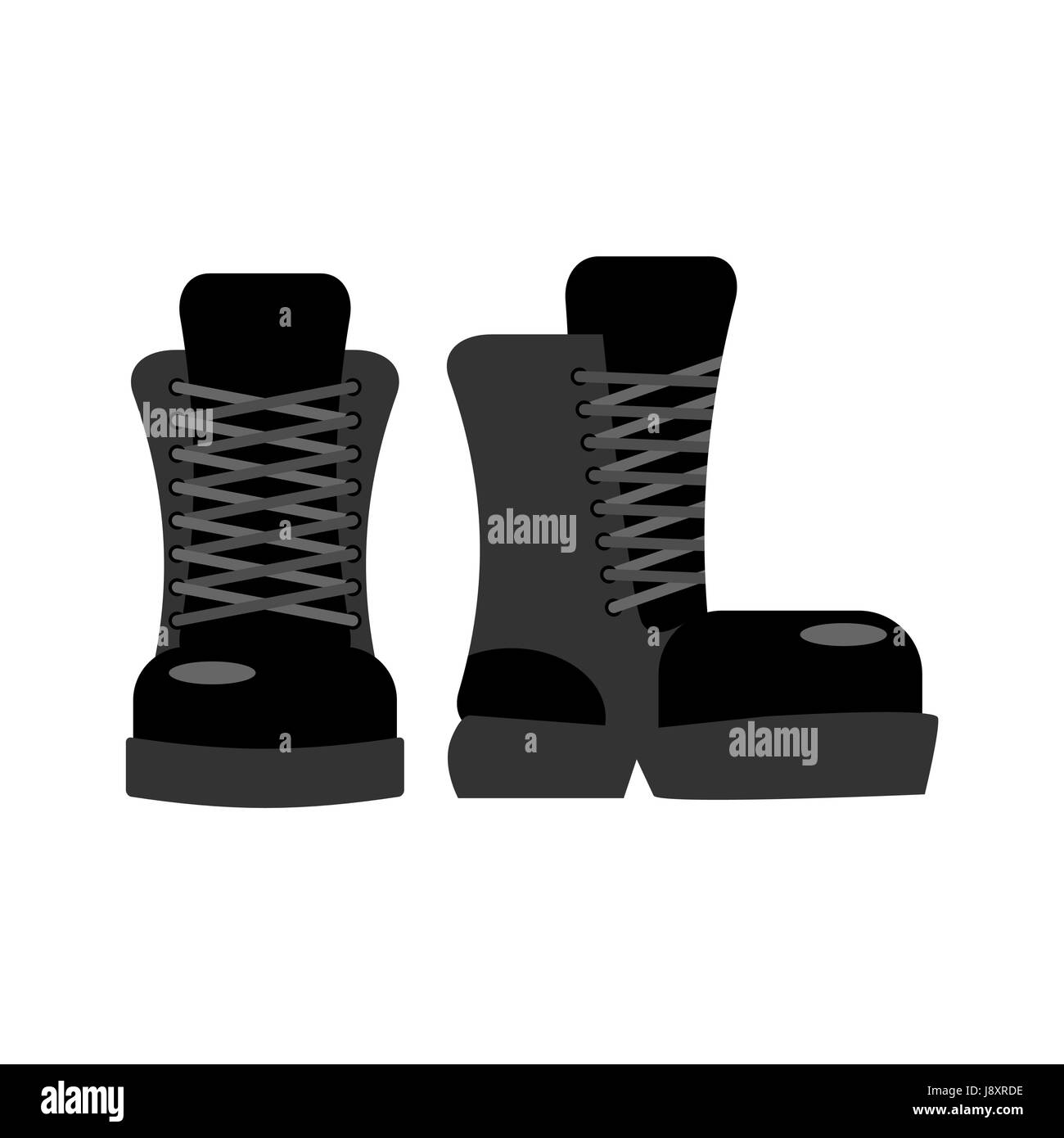 Military footwear. Soldier special shoes. army boot Stock Vector Image ...