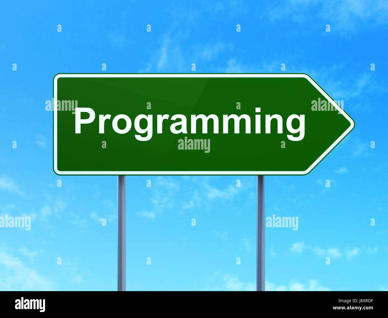 Software concept: Programming on road sign background Stock Photo - Alamy