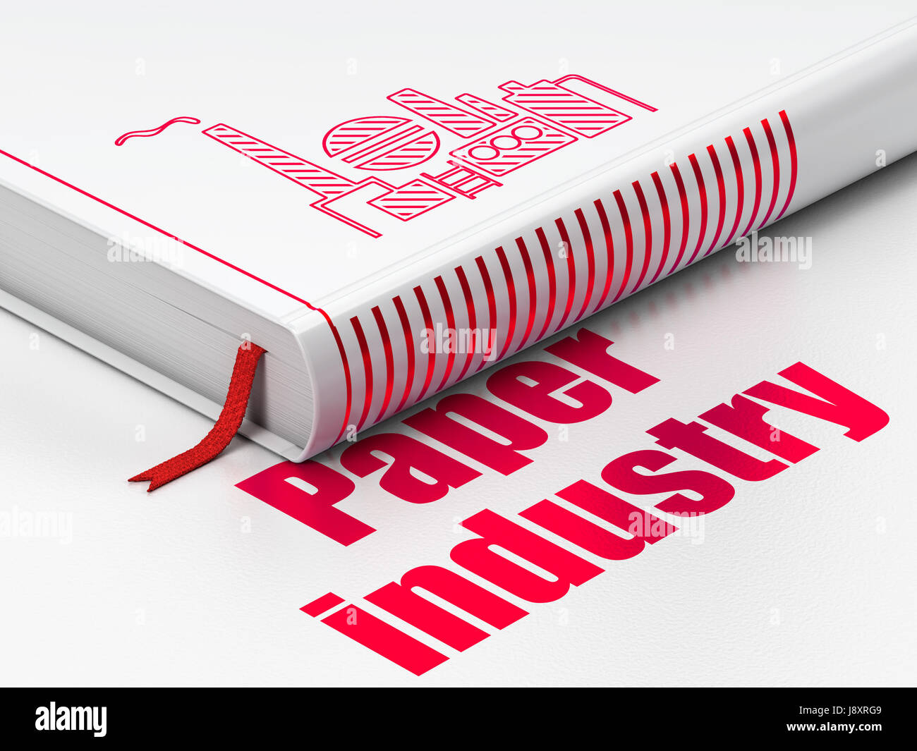 Industry concept: book Oil And Gas Indusry, Paper Industry on white ...