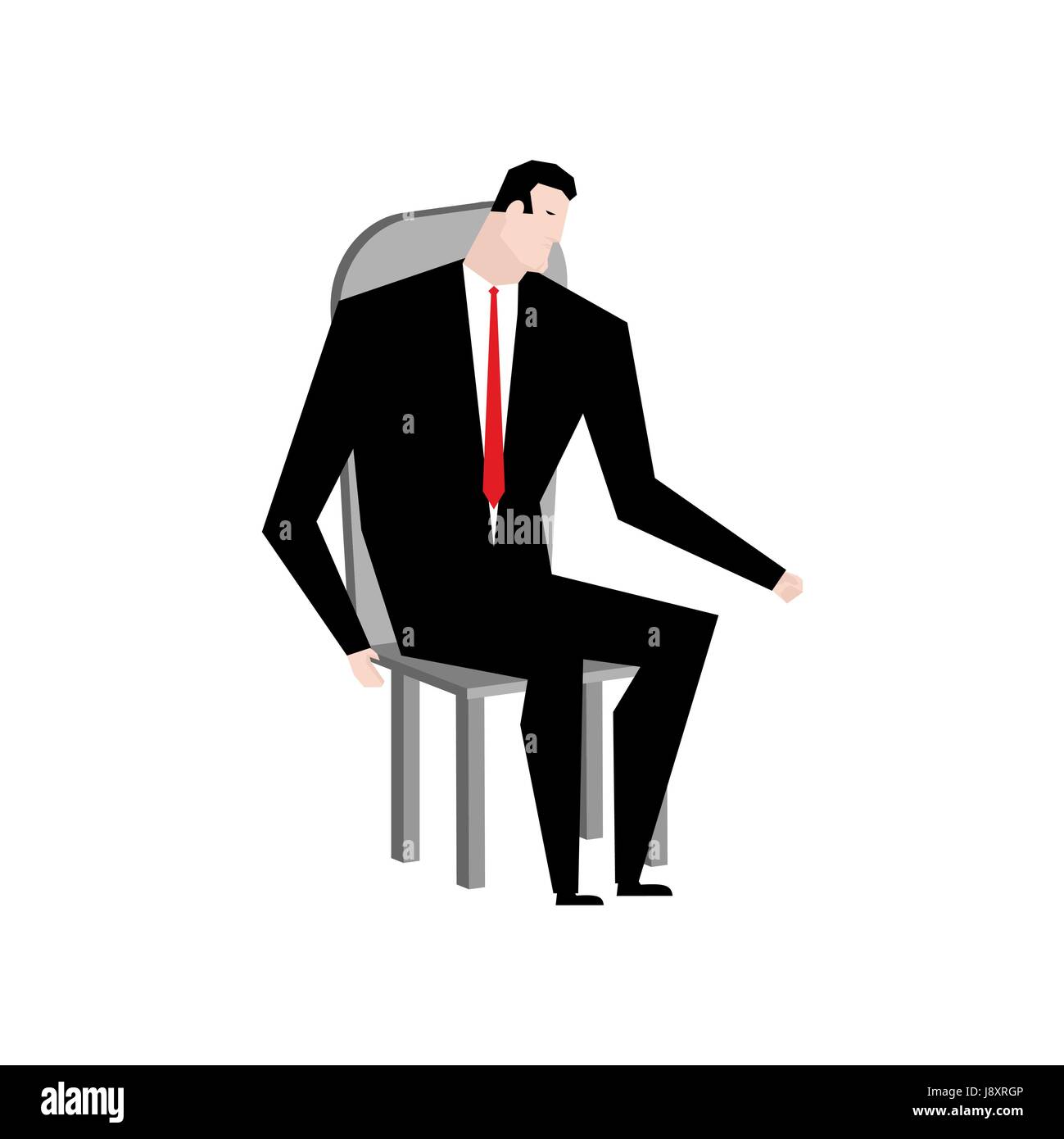Male model sitting chair Stock Vector Images - Alamy