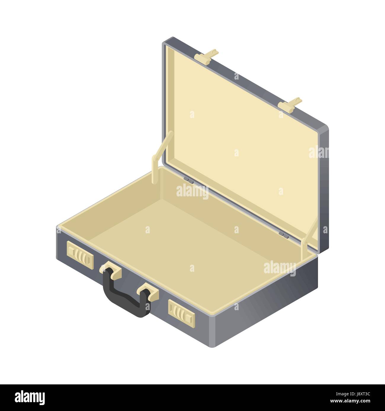 suitcase Empty isolated isometric style. blank case on white background ...