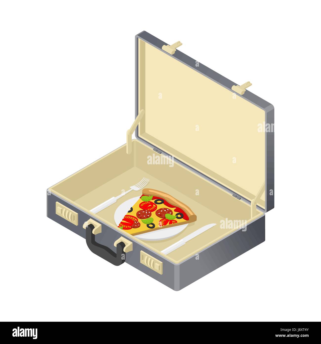 Packing food suitcase Stock Vector Images - Alamy