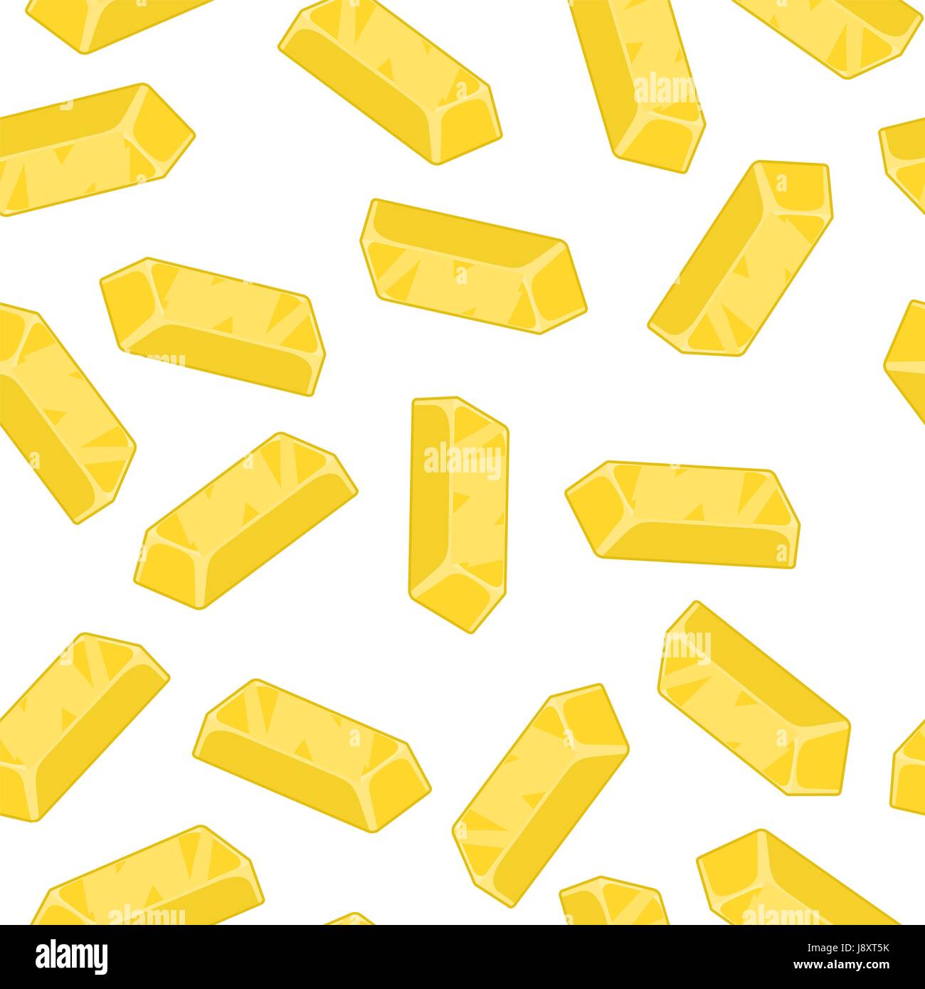 Gold bullion seamless pattern. Golden ingot of precious metal ...