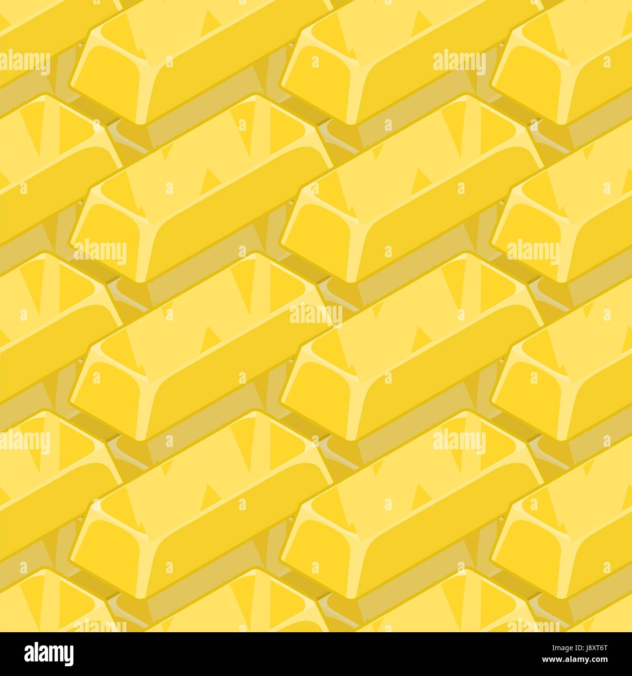 Gold bullion seamless pattern. Golden ingot of precious metal background. Richness of texture ...
