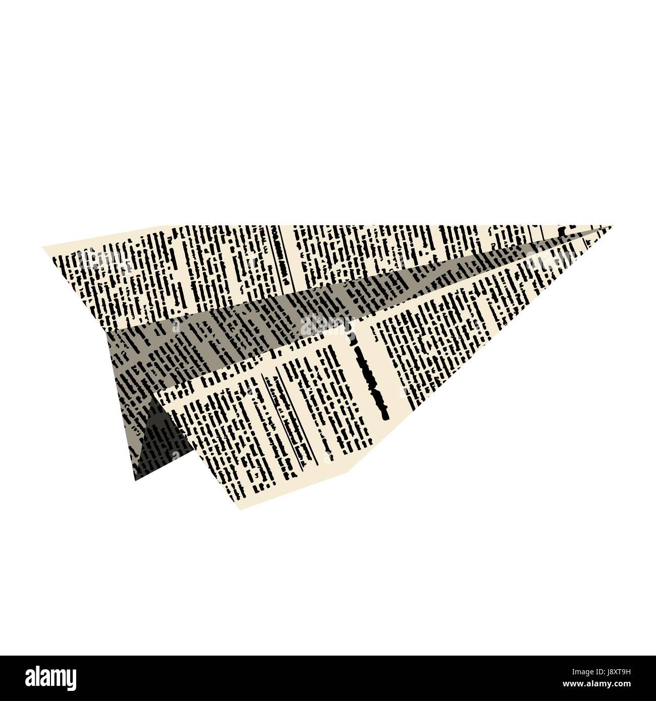 Paper plane. Aircraft from newspaper on white background. Vector ...