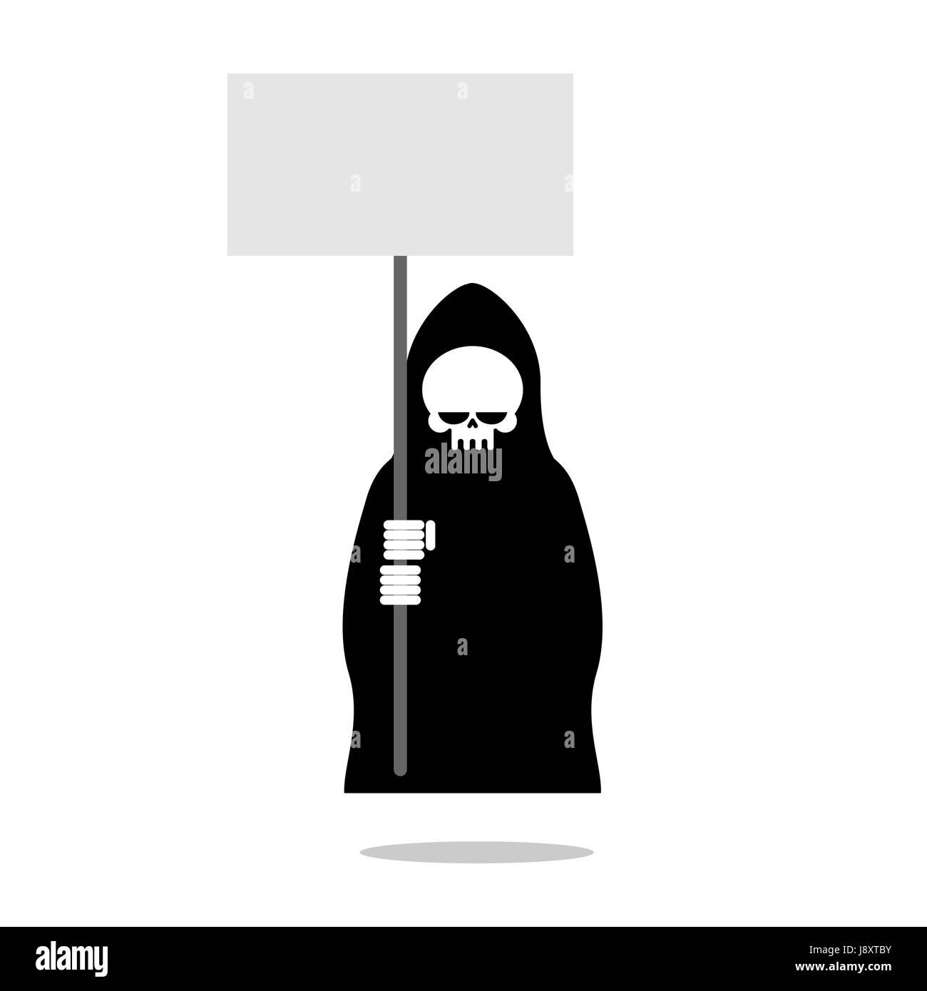 Grim Reaper Head Silhouette