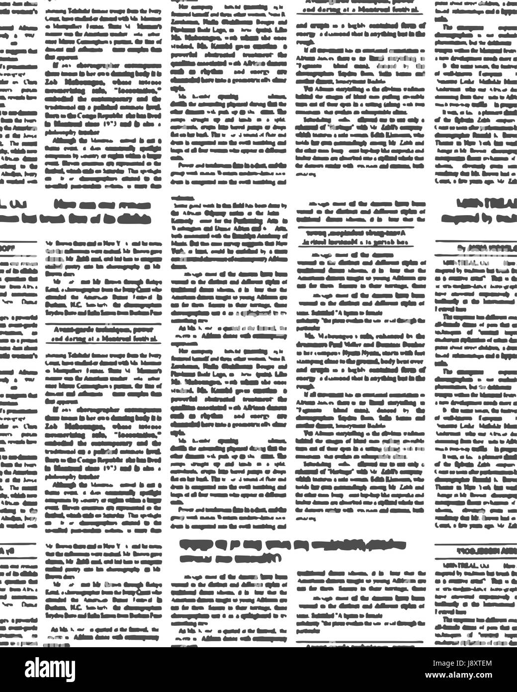 New newspaper seamless pattern. Vector background of newspaper text ...
