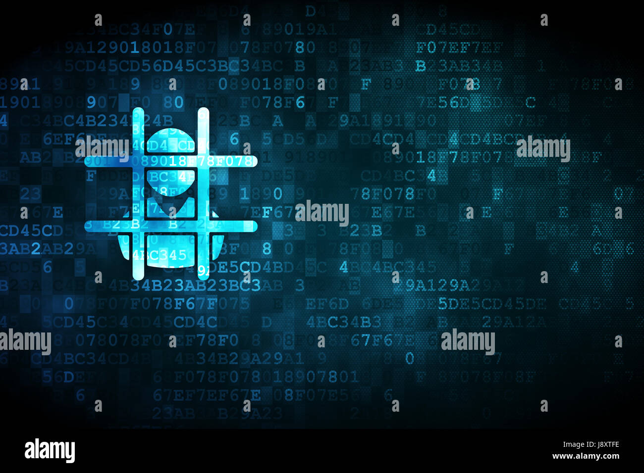 Law concept: Criminal on digital background Stock Photo - Alamy
