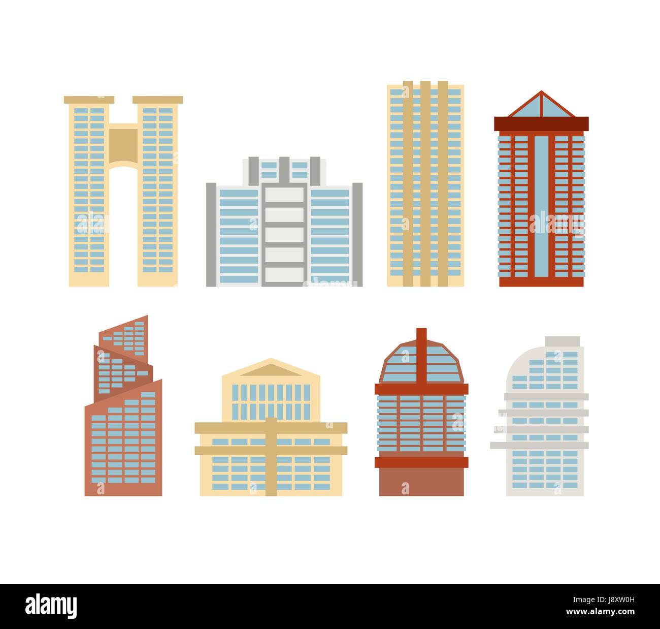 Coloured buildings Stock Vector Images - Alamy