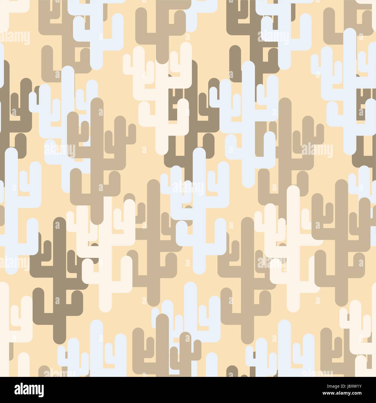 Military texture of cactus. Camouflage army "desert" of silhouettes of ...